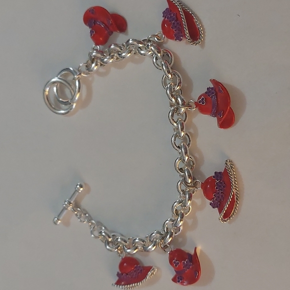 Jewelry | Red Hat Charm Bracelet | Poshmark